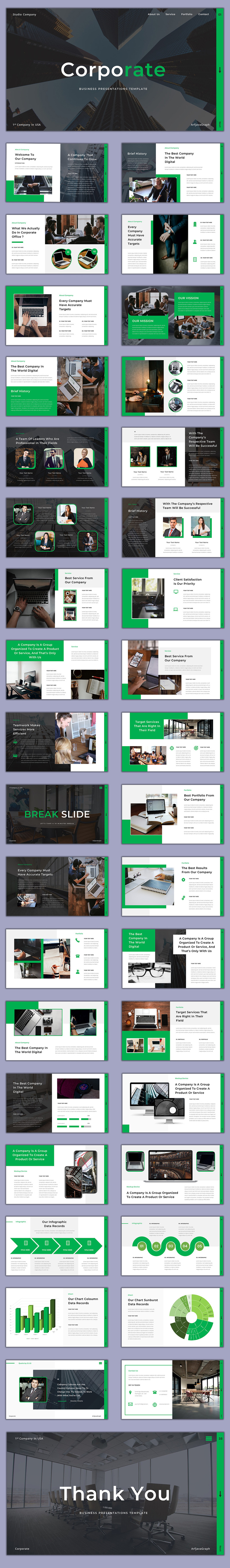 Corporate Business Google Slides Template Templatemonster